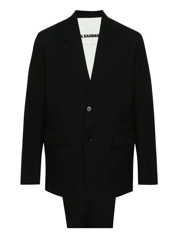 JIL SANDER Single-breasted Wool Suit - Black