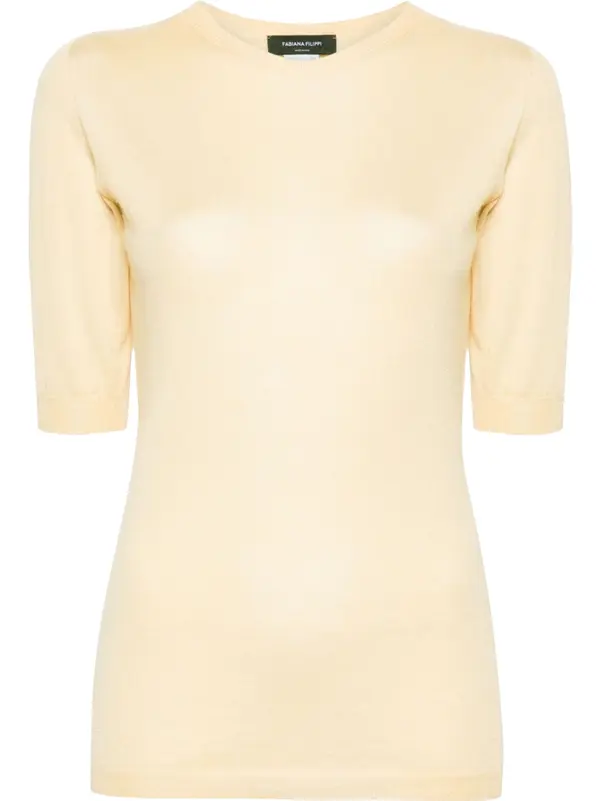 Fabiana Filippi Short-sleeve Sweater - Yellow