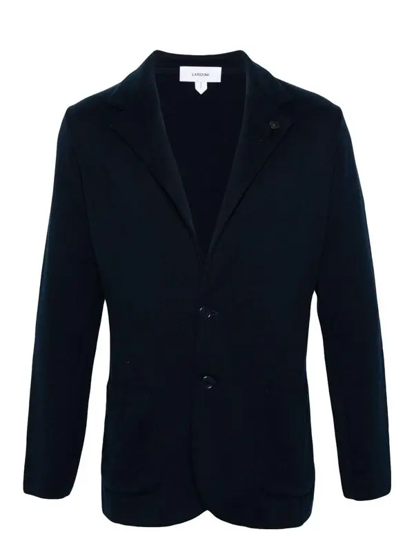 LARDINI Single-breasted Cotton Blazer - Blue