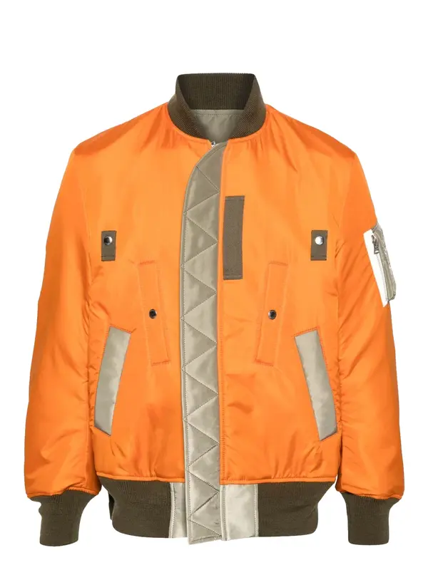 Sacai Side Vent Padded Jacket - Orange