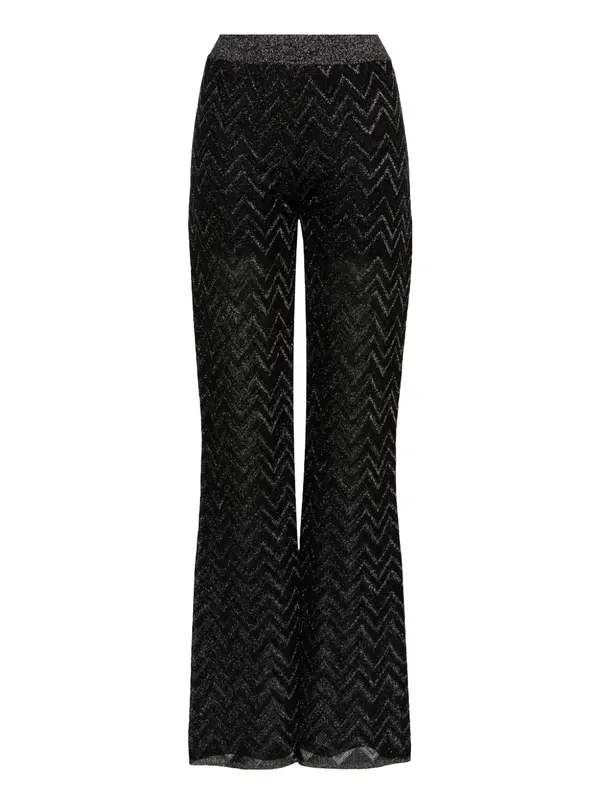 Missoni Zigzag Wide-leg Trousers - Black