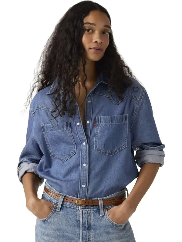 LEVI'S Teodora Western Chambray Shirt - Going Steady