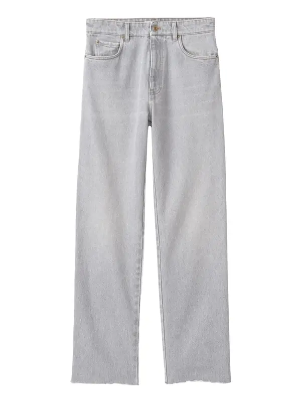 Miu Miu Mid-rise Straight-leg Jeans - Grey