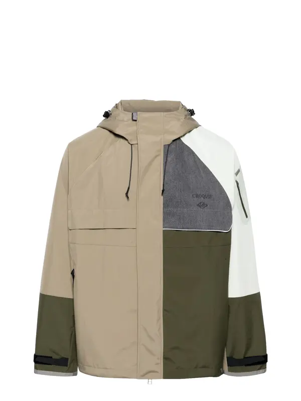 CROQUIS Colour-block Hooded Windbreaker - Multicolour