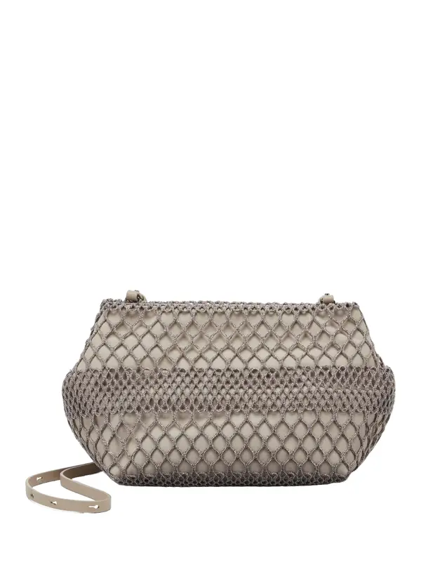 Brunello Cucinelli Monili Chain Mesh Shoulder Bag - Neutrals
