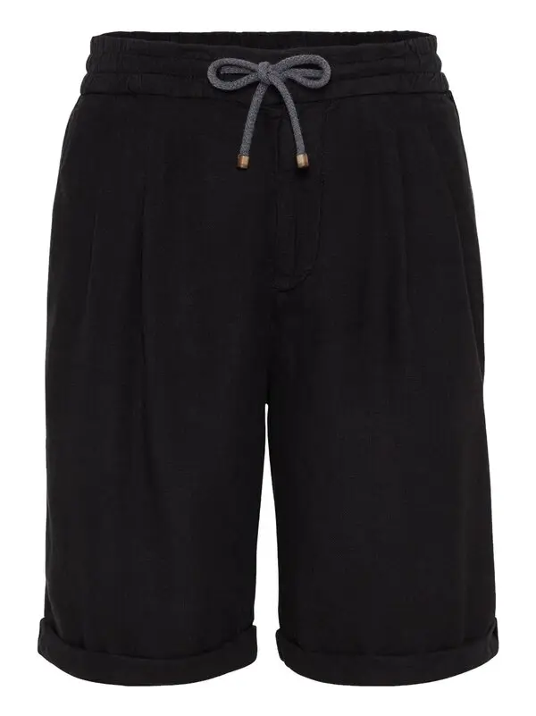 Brunello Cucinelli Drawstring Track Shorts - Black