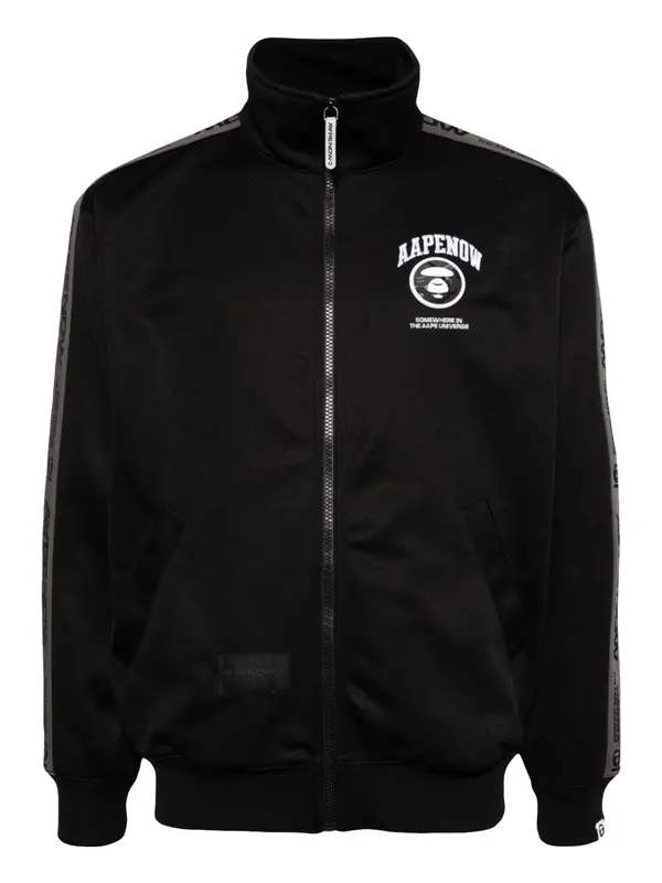AAPE BY *A BATHING APE Logo-embroidered Zip-up Jacket - Black