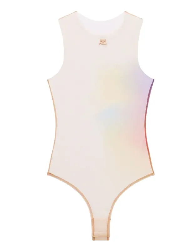COURREGES Aura Tulle Bodysuit - Neutrals