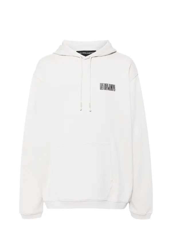 LES BENJAMINS Logo-print Hoodie - Grey