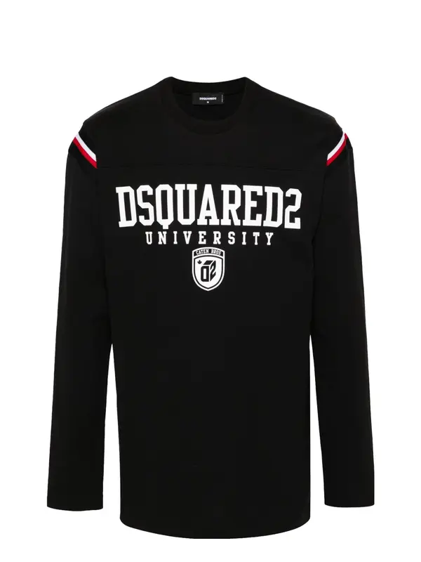 Dsquared2 Varsity Logo-print T-shirt - Black