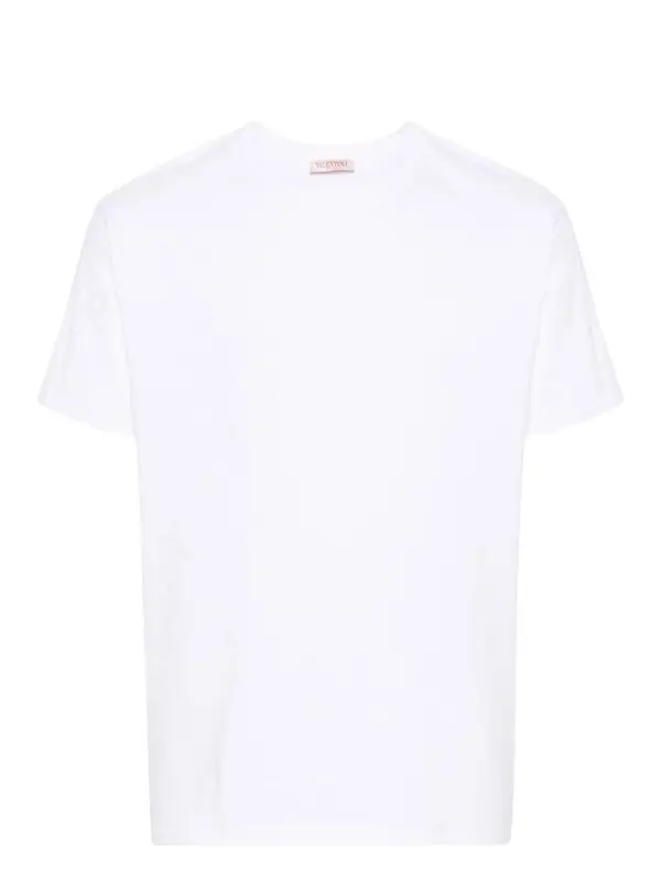 Valentino Garavani Cotton T-shirt With Maison Label - White