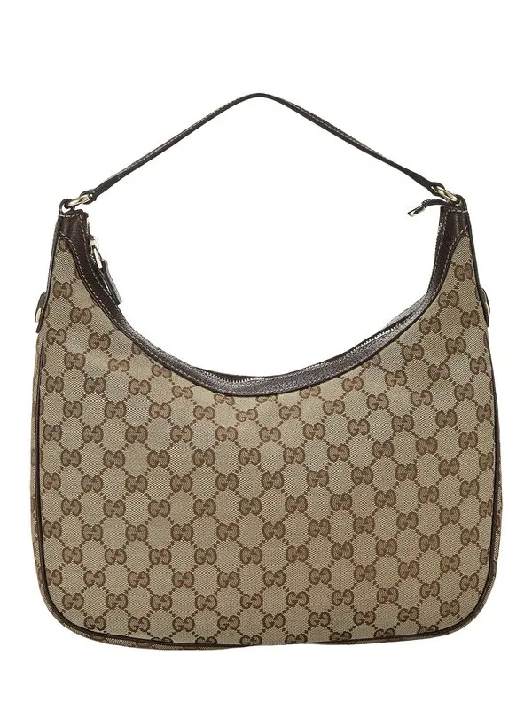 Gucci Original Gg Canvas Charmy Hobo - Brown