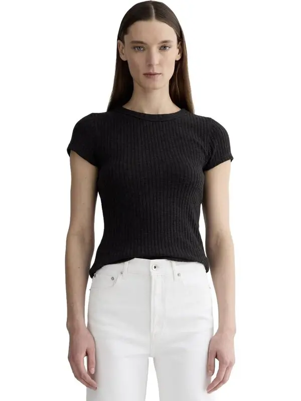 Everlane Cozy Rib T-shirt - Black