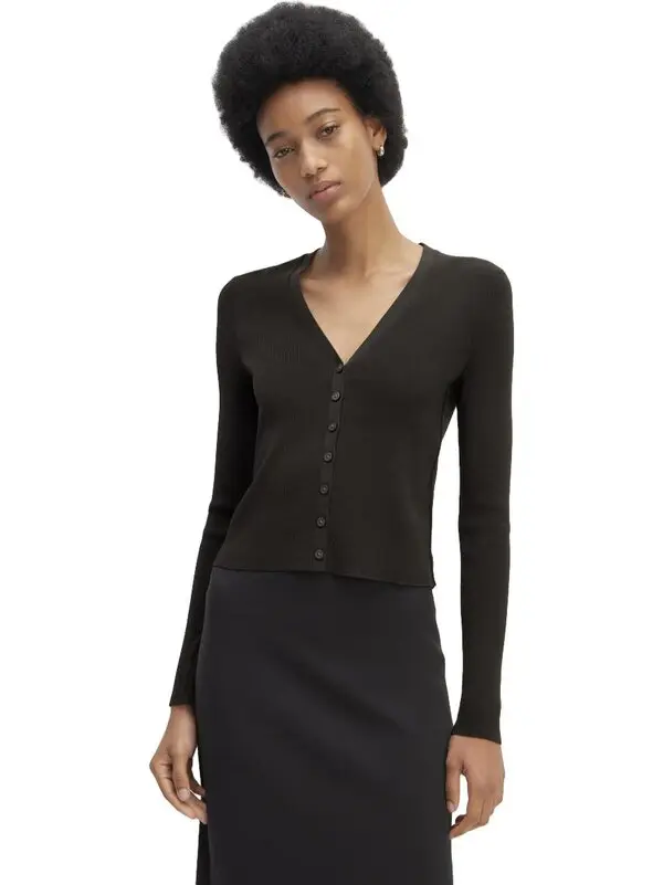 Everlane Viscose Knit Cardigan - Black