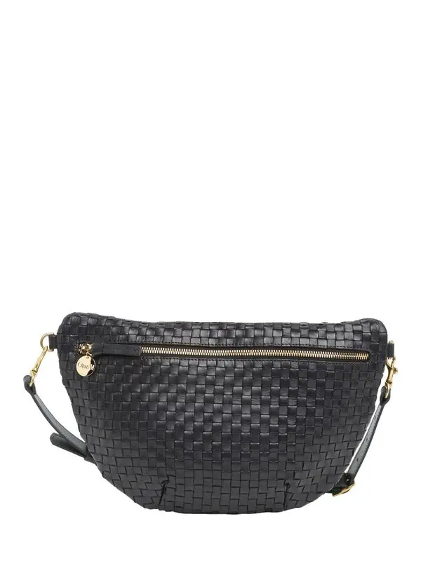 Clare V. Grande Woven Leather Belt Bag - Twilight Woven Checker