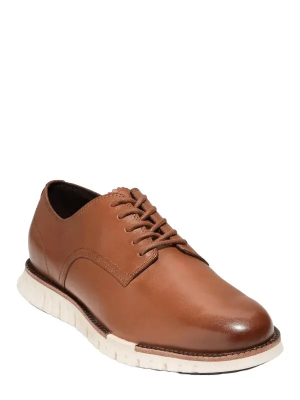 Cole Haan Zerogrand Remastered Plain Toe Derby - Ch British Tan/ivory