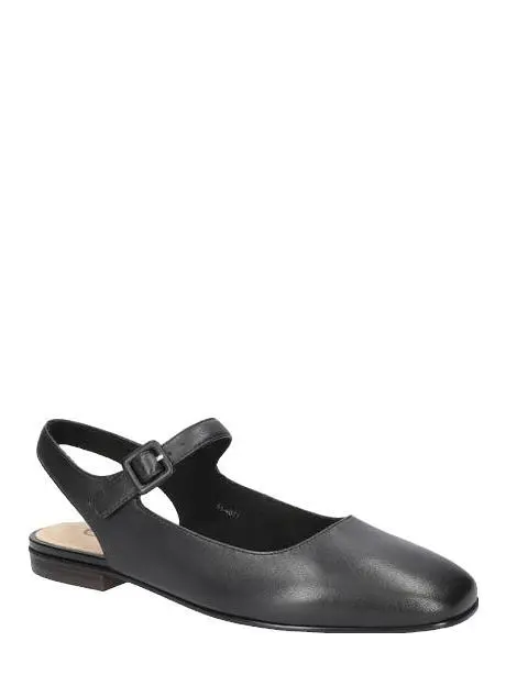 BELLA VITA Andie Slingback Flat - Black Leather