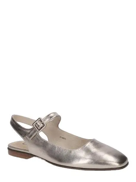 BELLA VITA Andie Slingback Flat - Champagne Leather