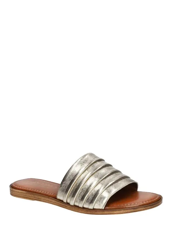 BELLA VITA Rya-italy Slide Sandal - Champagne Italian Leather