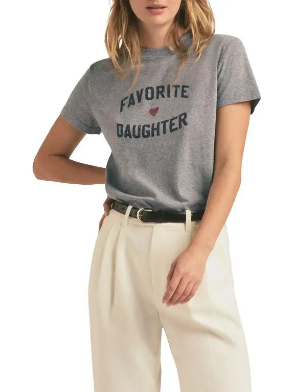 FAVORITE DAUGHTER Graphic T-shirt - Heather Grey