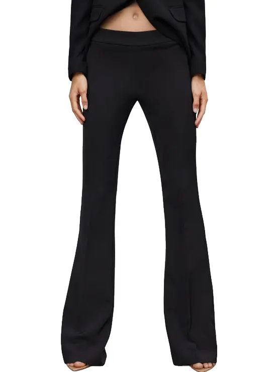 Mango Flare Suit Pants - Black