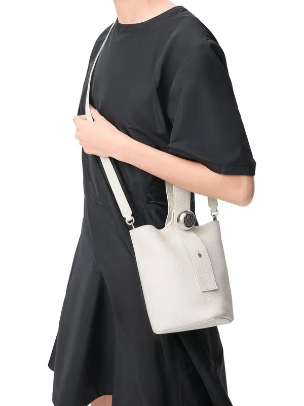 Loewe Mini Pebble Bucket Bag - Soft White