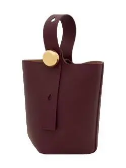 Loewe Pebble Mini Bucket Bag - Dark Burgundy