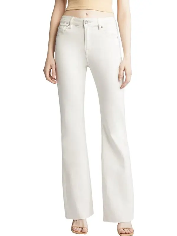 HIDDEN JEANS High Waist Flare Jeans - White