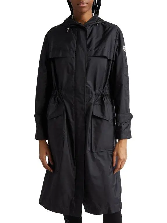 Moncler Hiengu Water Repellent Nylon Raincoat - Black