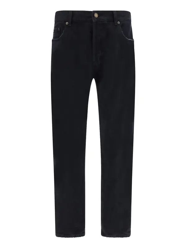 Saint Laurent Relaxed Straight Jeans - Black
