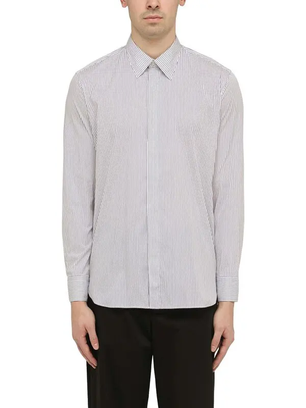 PT TORINO Viscose Striped Shirt - White