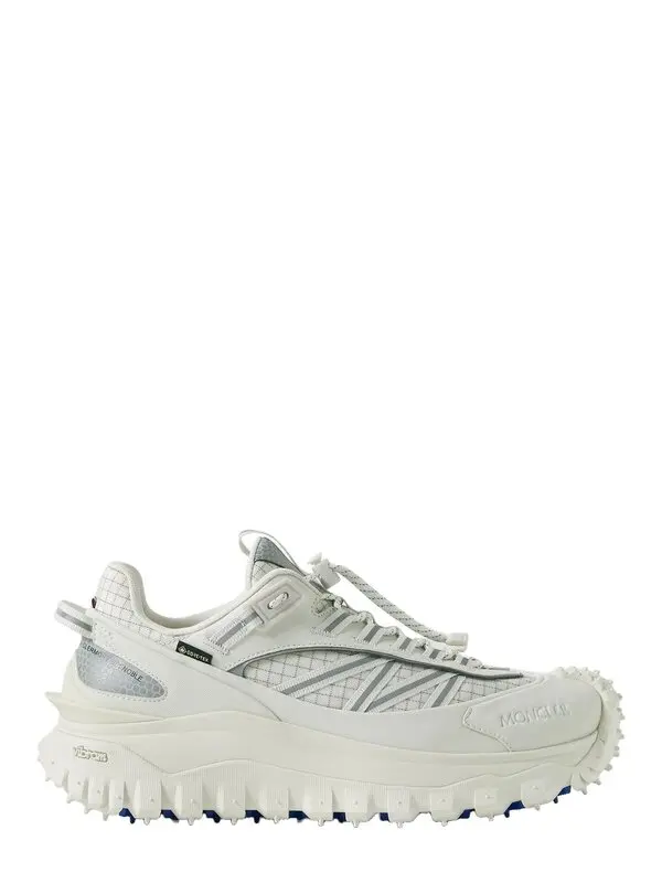 Moncler Trailgrip Gtx Leather-trimmed Sneakers - Neutrals