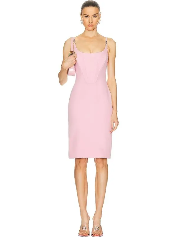 Versace Cocktail Enver Satin Dress - Pale Pink