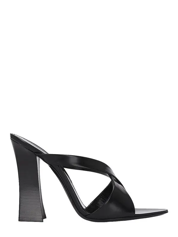 Saint Laurent Eva Mule Sandal - Noir