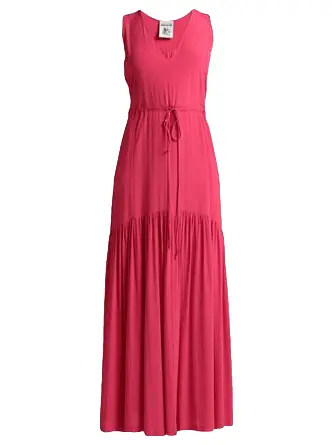 SEMICOUTURE Maxi Trapeze Dress - Pink
