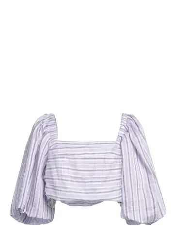 Sandro Striped Crop Top - Purple