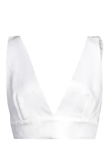 Sandro Woven Crop Top - White