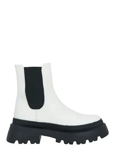 OXS Leather Ankle Boots - White