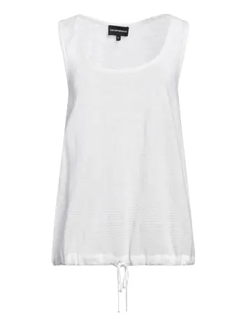 Emporio Armani Knitted Linen Top - White