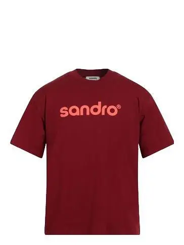 Sandro T-shirt Size Cotton, Elastane - Burgundy