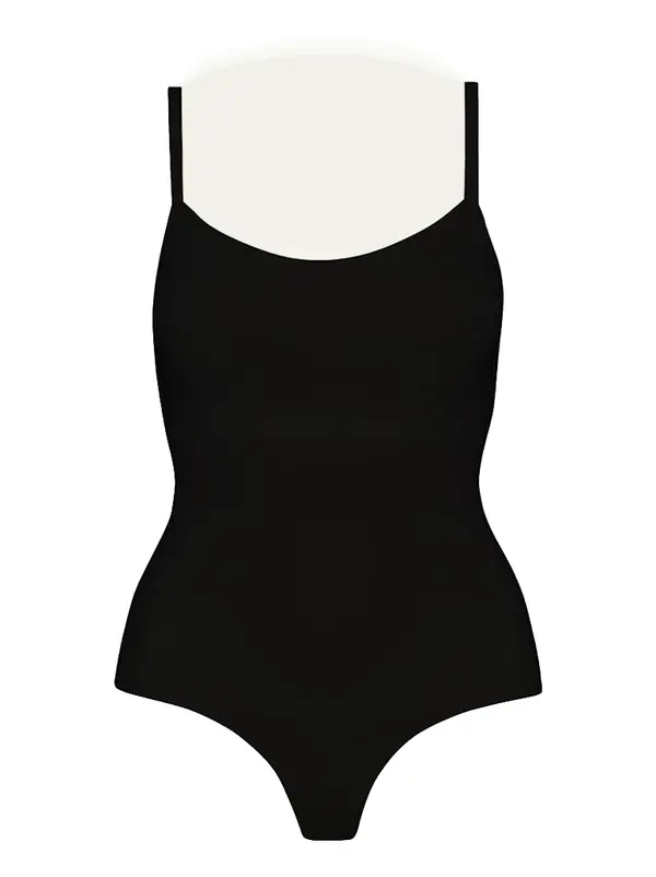 Commando Zone Smoothing Scoop-neck Bodysuit - Blk-black