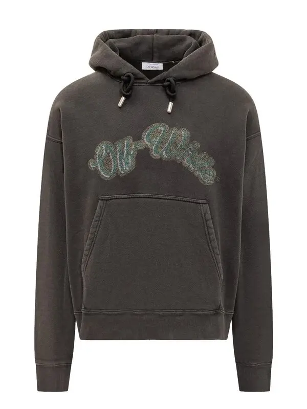 Off-White Sweatshirt With Bacchus Print - Black