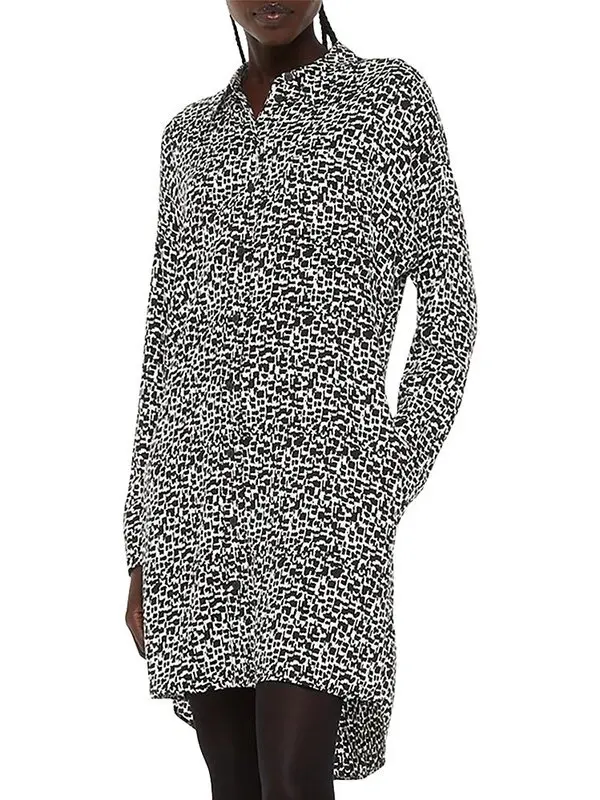 Whistles Helena Scratch Print Dress - Blackwhite