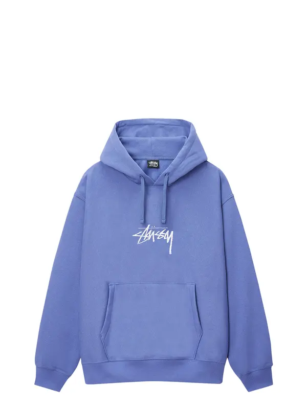 StÜssy Stock Logo Appliqué Hoodie - Blue