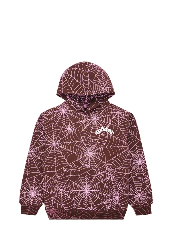 SP5DER Printed Hoodie - Brown