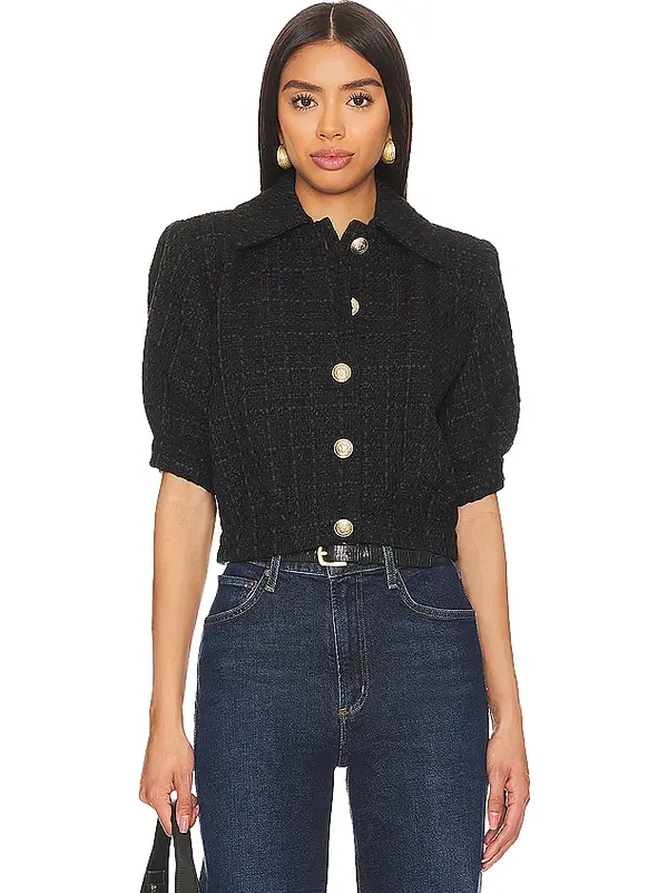 L'Agence Cove Crop Jacket - Black