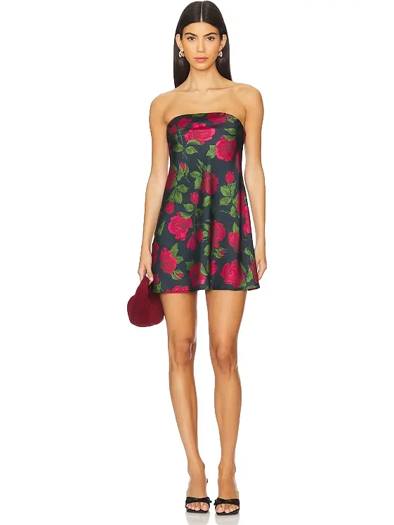 Show Me Your Mumu Taylor Tube Mini Dress - Send Me Roses