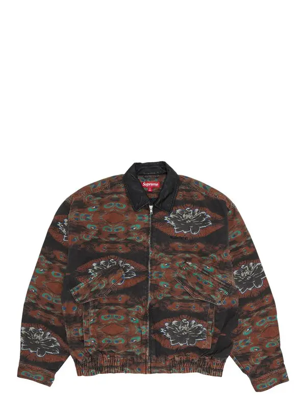 Supreme Leather Collar Utility Jacket - Multicolor