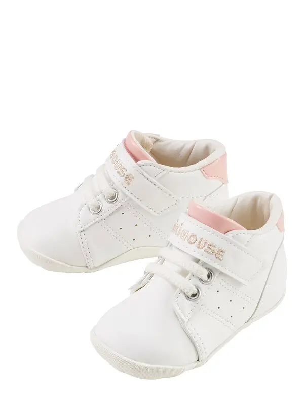 MIKI HOUSE Velcro-strap High-top Sneakers - Pink