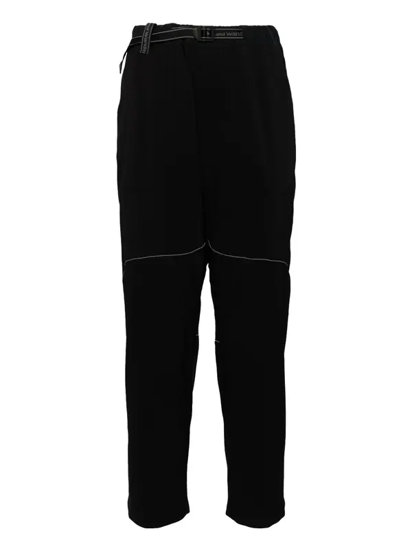 AND WANDER Padded Tapered Trousers - Black